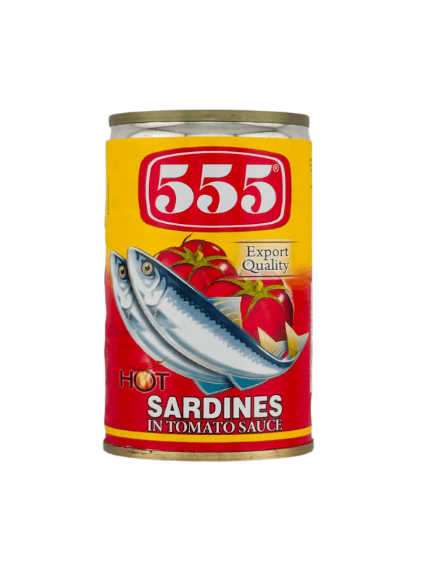 555 HOT SARDINES IN TOMATO SAUCE 155g – AL MODINA