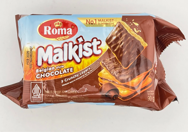 Roma Malkist Belgian Style Chocolate Crispy Crackers | Al Modina Halal ...